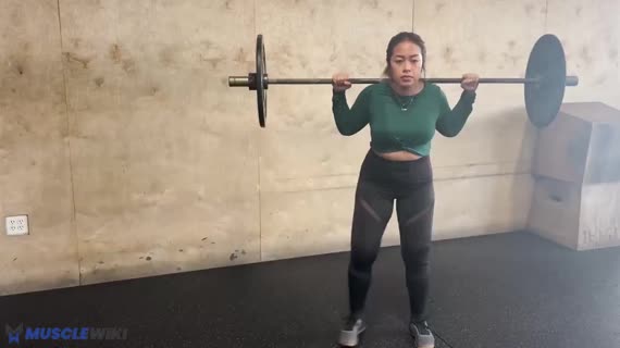 Barbell Lateral Lunge Zercher Squat Lateral