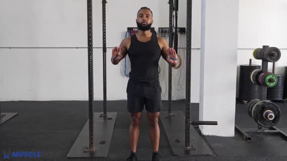 MuscleWiki - Band Standing Chest Press - Chest