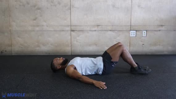 MuscleWiki - Laying Bent Leg Raise - Abdominals