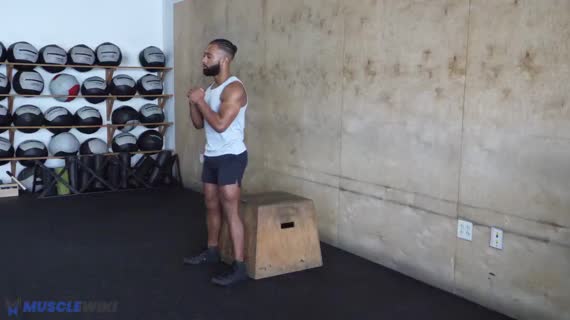 Bodyweight Box Squat Exercise Guide - Glutes Workout | MuscleWiki