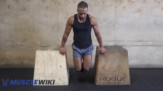 MuscleWiki - Box Dips - Chest