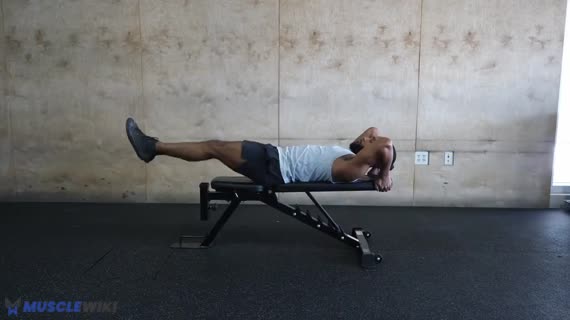 MuscleWiki - Reverse Crunch Kick Up - Abdominals