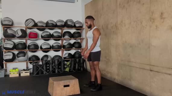 MuscleWiki - Single Leg Box Jump - Glutes