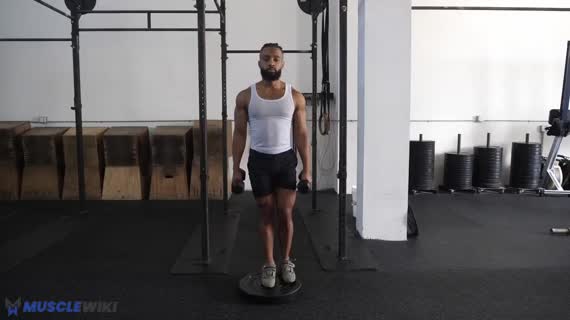 Dumbbell Deficit Reverse Lunge Exercise Guide - Glutes Workout | MuscleWiki