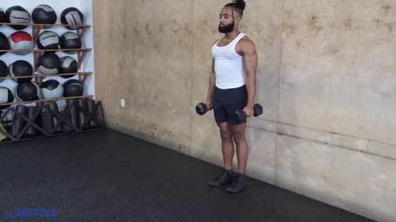 MuscleWiki - Beginner Bodybuilder - Leg Day - Dumbbell Forward Lunge