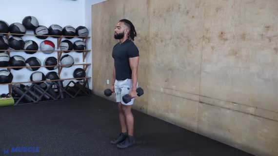 MuscleWiki - Dumbbell Reverse Lunge - Glutes