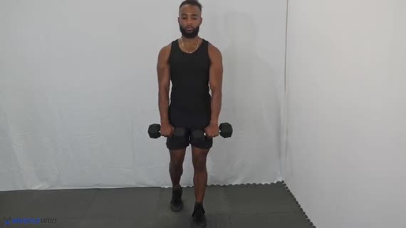 MuscleWiki - Dumbbell Staggered Deadlift - Glutes