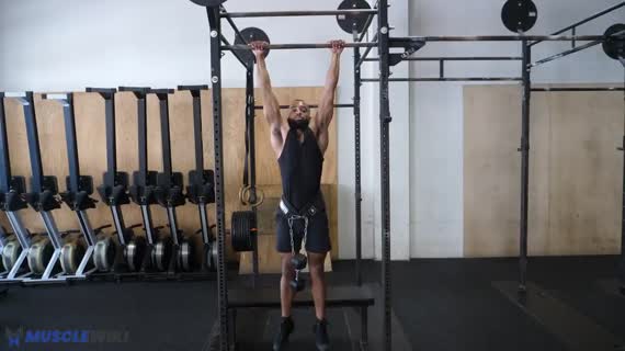 MuscleWiki - Dumbbell Weighted Pull Ups - Lats