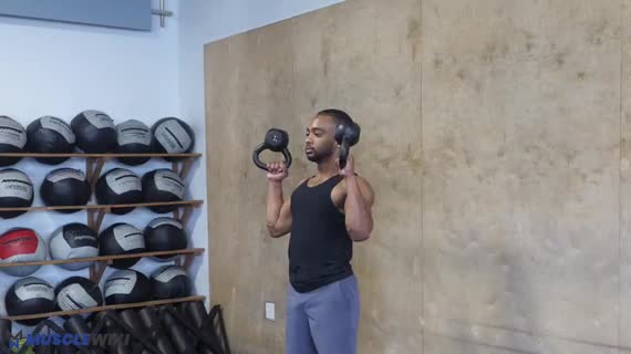 MuscleWiki - Kettlebell Bottoms Up Overhead Press - Shoulders
