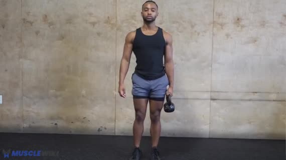 MuscleWiki - Kettlebell Single Arm Farmers March - Forearms