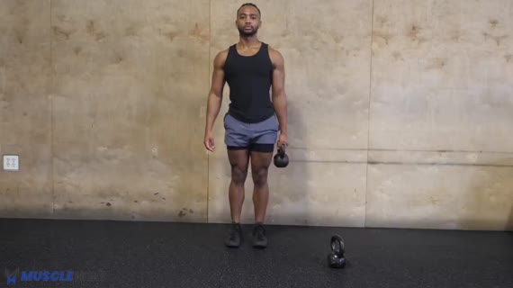 MuscleWiki - Kettlebell Single Arm Forward Lunge - Glutes