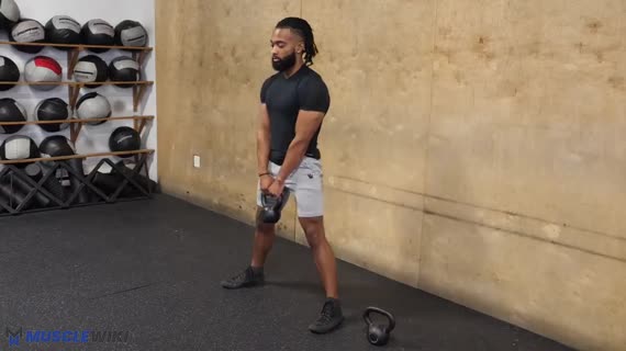 MuscleWiki - Kettlebell Sumo Deadlift - Glutes