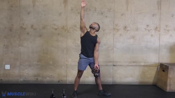 MuscleWiki - Kettlebell Windmill Bottom Hand - Obliques