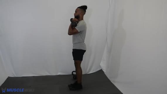 MuscleWiki - Kettlebell Single Arm Front Rack Reverse Lunge - Glutes
