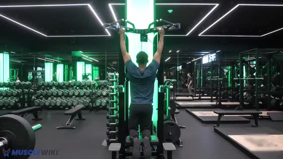 MuscleWiki - Machine Assisted Narrow Pull Up - Lats