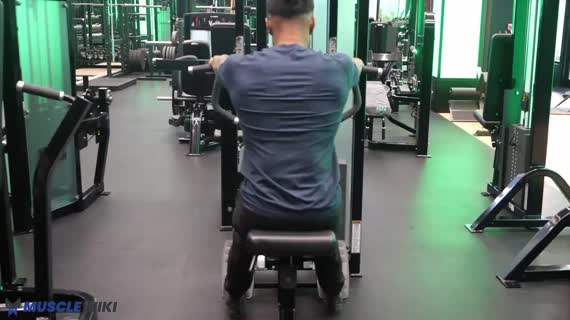 MuscleWiki - Machine Overhand Row - Posterior Deltoid