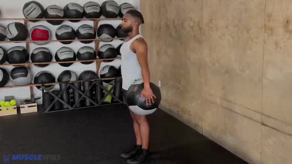 MuscleWiki - Medicine Ball Hip Abduction - Glutes