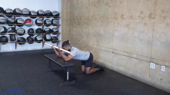 MuscleWiki - Lat And Shoulder External Rotation Stretch 1 Kneeling ...