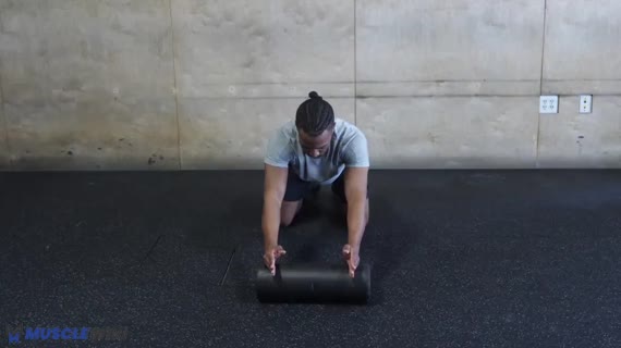 MuscleWiki - Prayer Stretch 2 Roller - Lower back