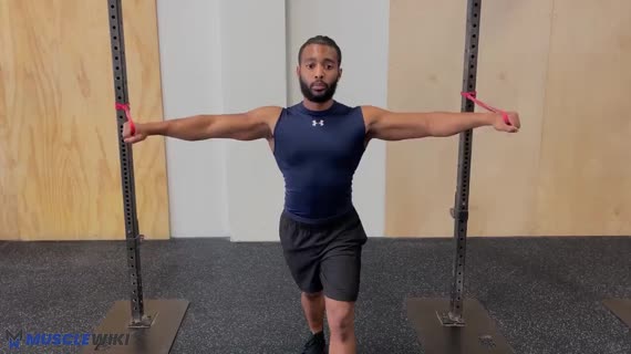 MuscleWiki - Band Internally Rotated Chest Fly - Chest