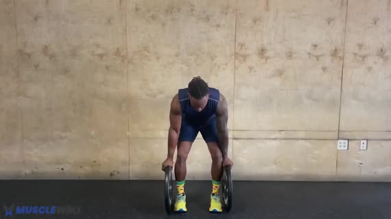 Plate Pinch Grip Deadlift Exercise Guide - Forearms Workout | MuscleWiki