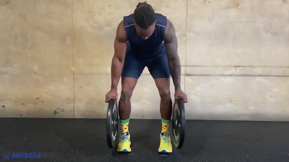 MuscleWiki - Plate Pinch Grip Row - Forearms