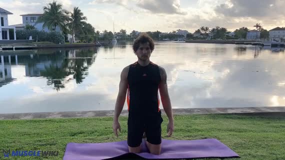 MuscleWiki - Gate Pose Variation Arm Extended on Side - Obliques