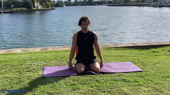 MuscleWiki - Seated Arm Stretch - Biceps